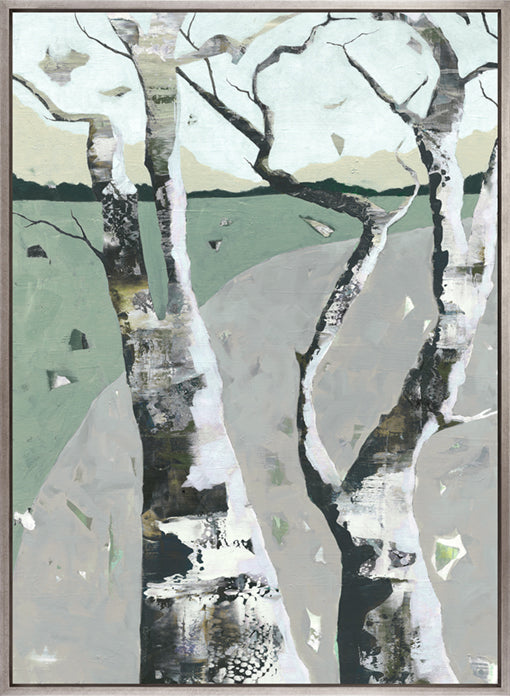 Paperbark Vista III Framed Canvas Art | Designer Boys